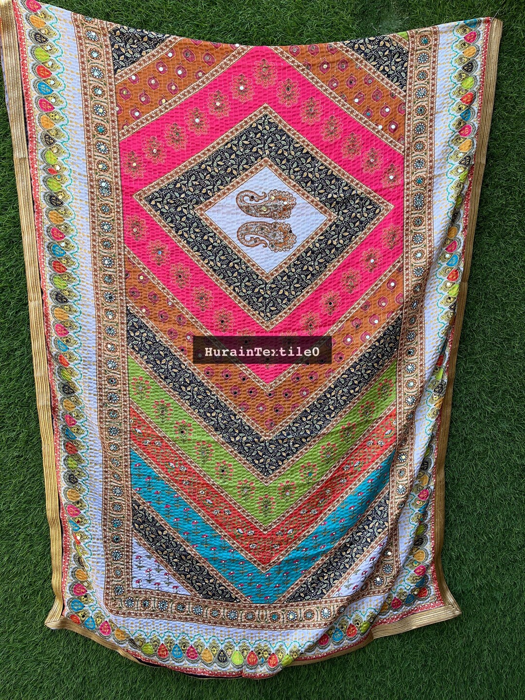 Multicolor Silk Assorted Dupatta for Women, Designer Chunari Indian ...