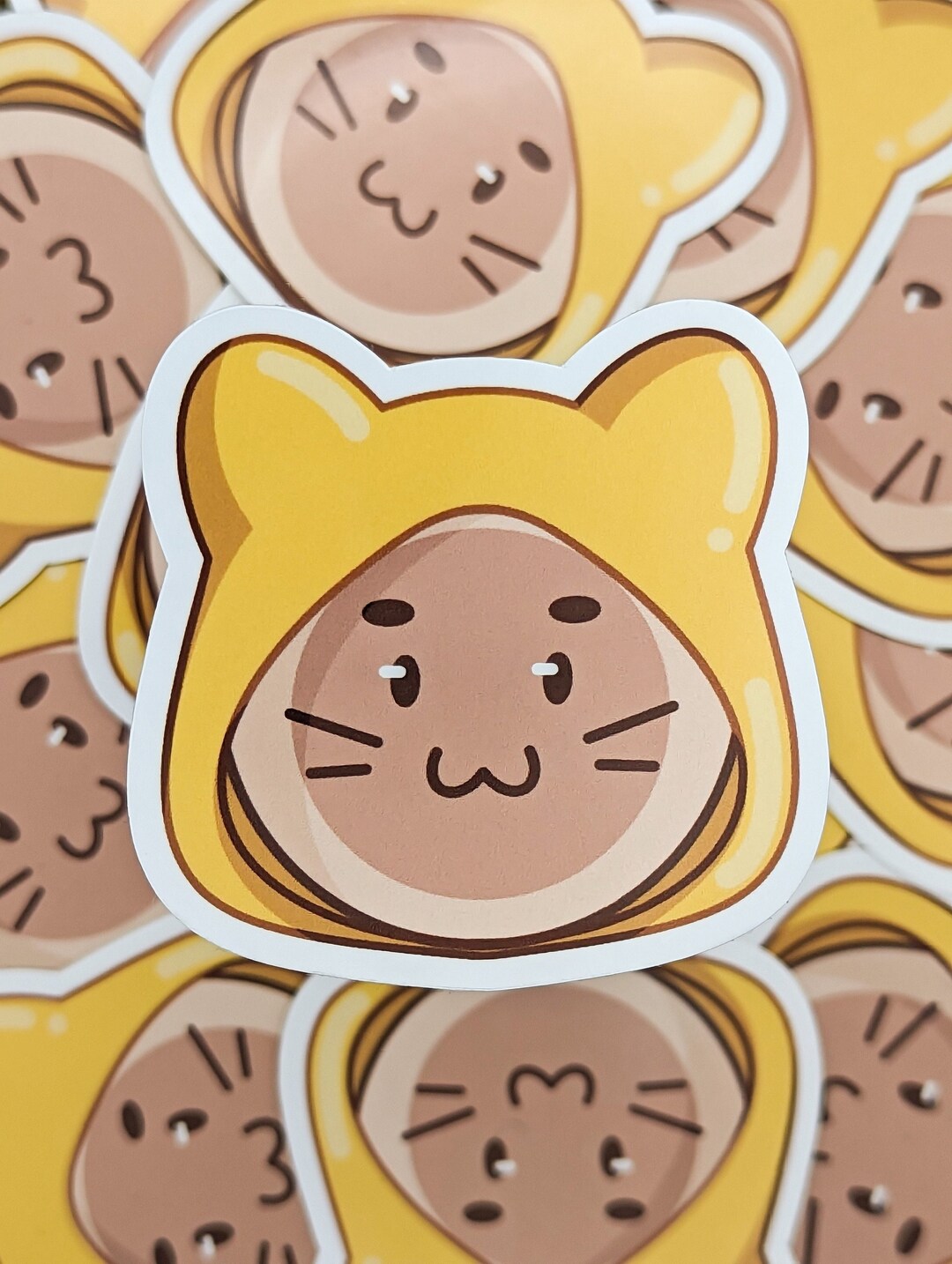Yellow Raincoat Kitty Sticker: Weatherproof, Die-cut, Cat Sticker - Etsy