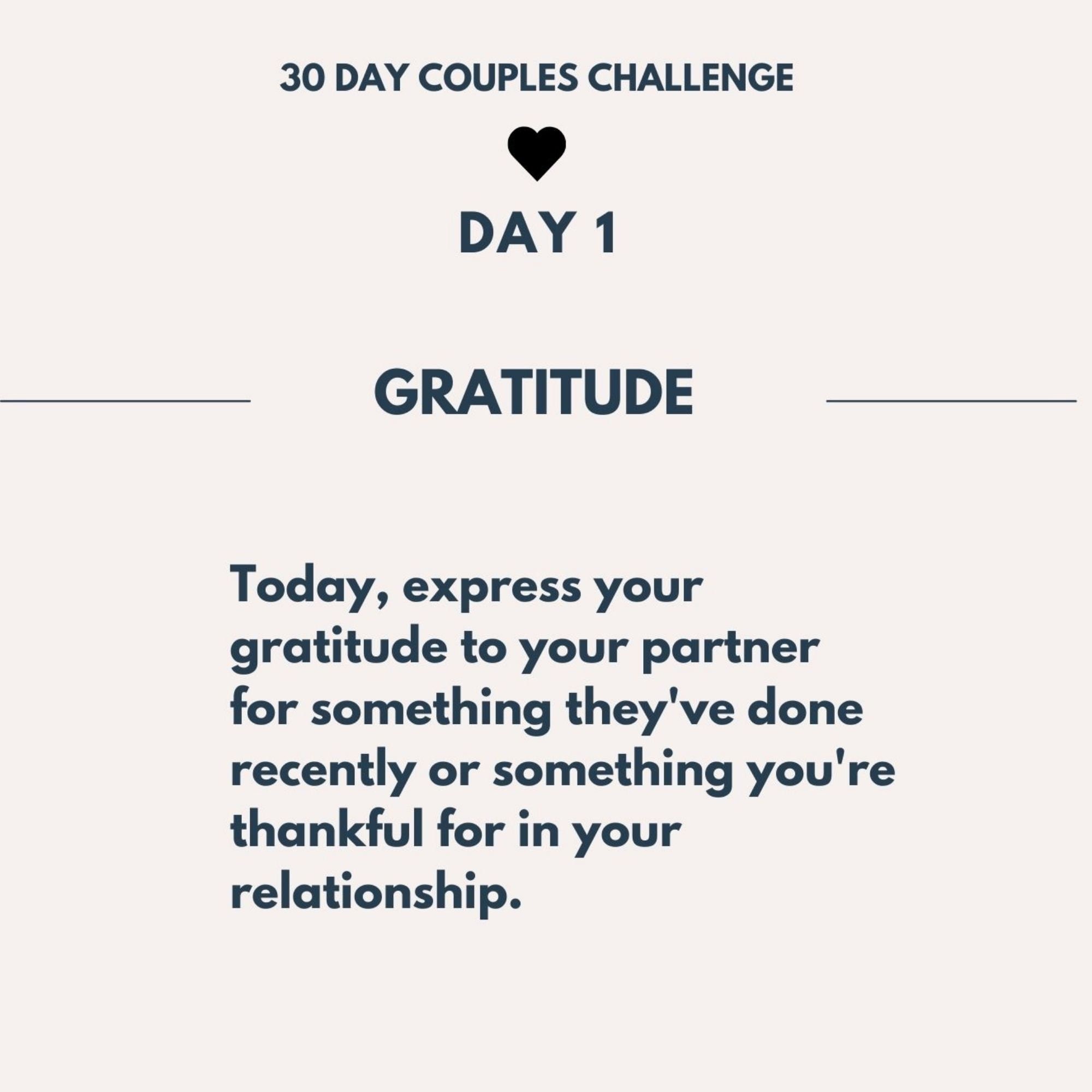 The 30 Day Couples Challenge. Couples Bucketlist Checklist. Fun ...