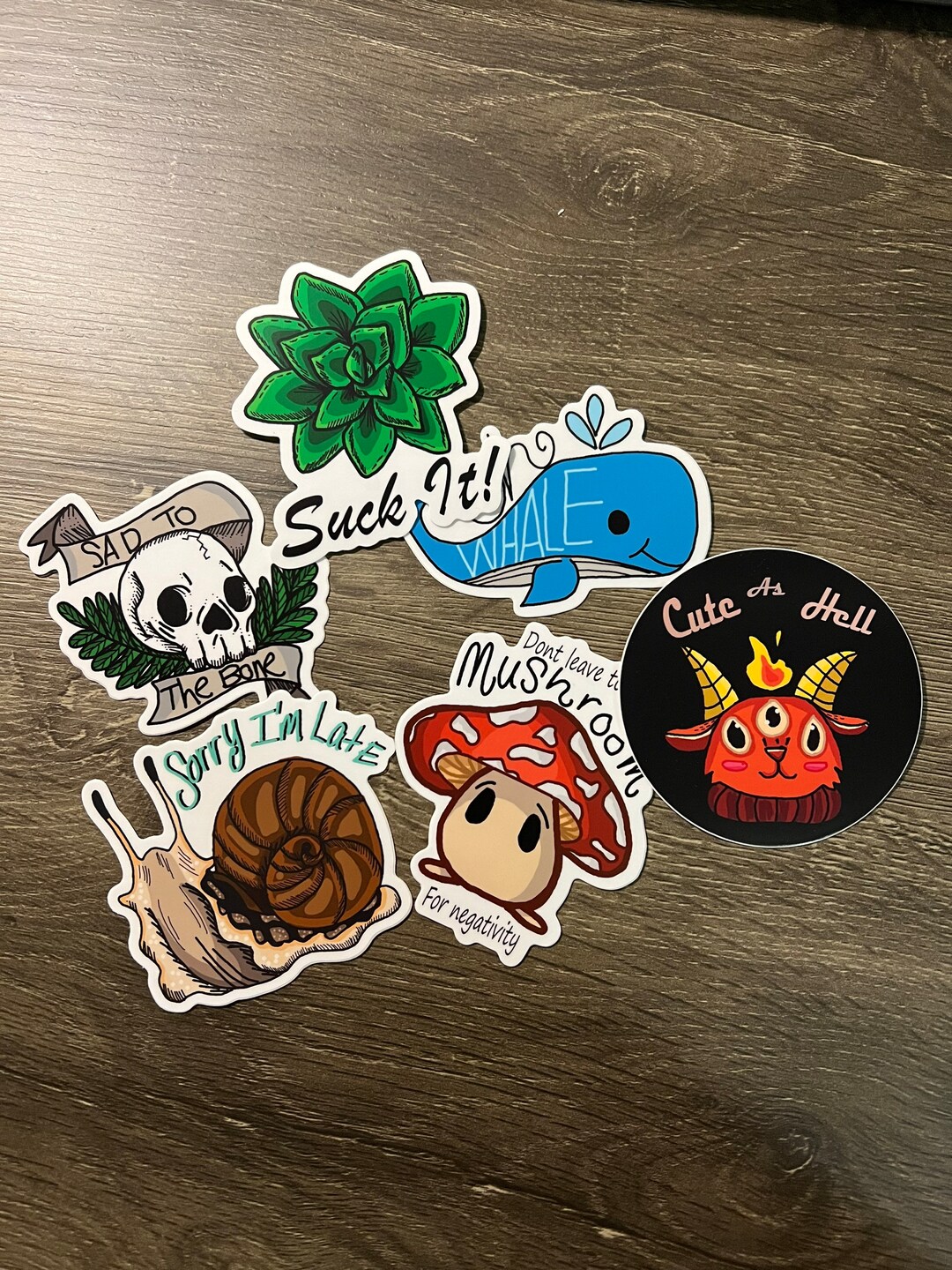Pun Pack Pack of 6 Handmade Stickers - Etsy