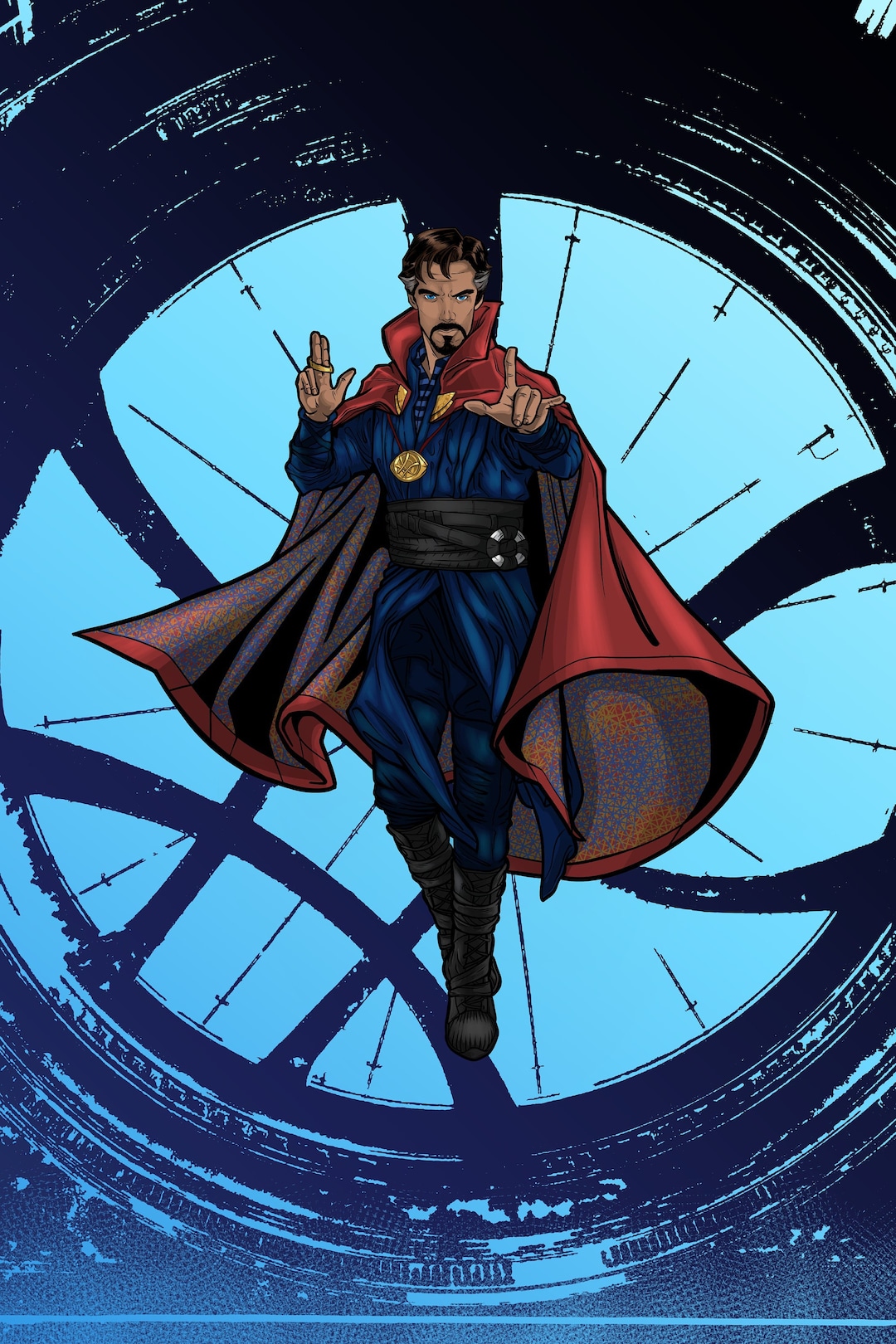Digital Dr Strange Fan Art Etsy