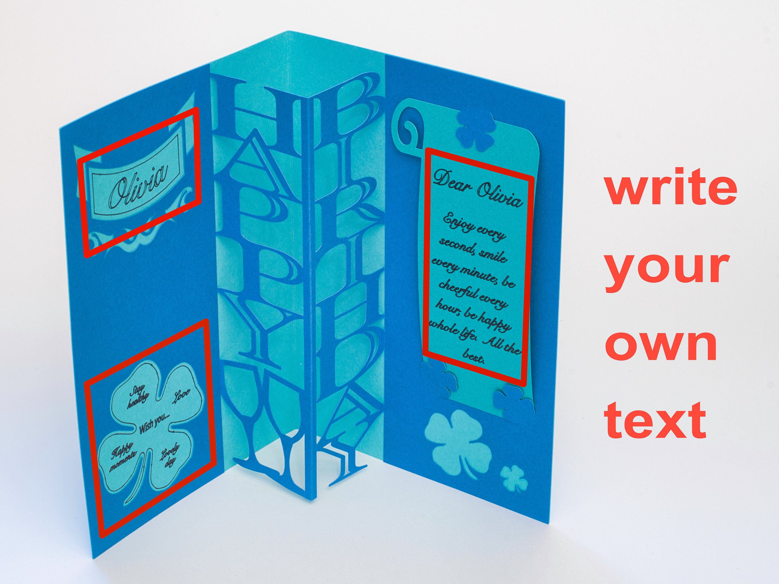 3D Pop-up Happy Birthday Card, Digital Download - SVG Cutting File ...