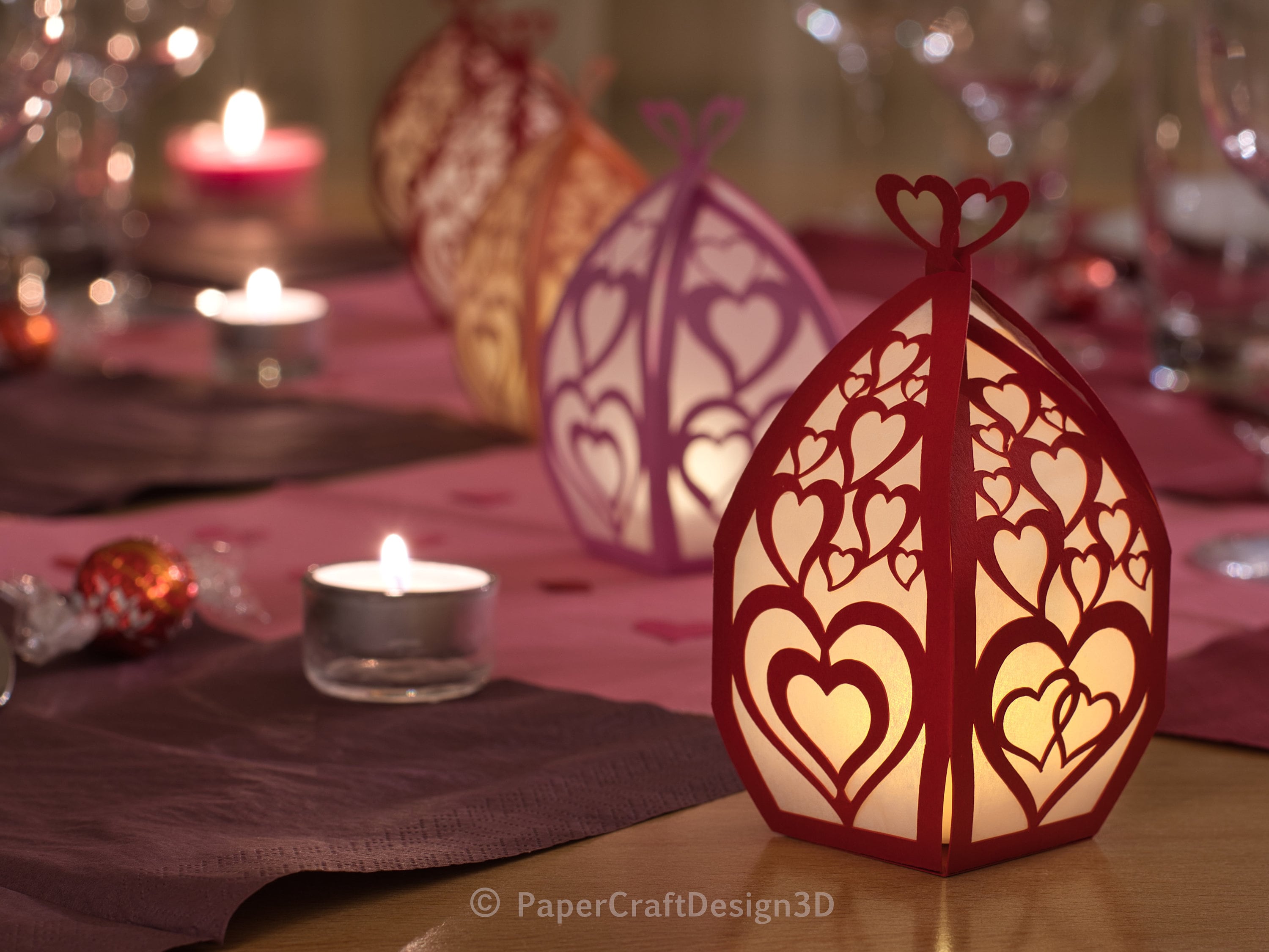 Lantern Paper Love Heart DIY SVG Cutting Plotter File - Etsy