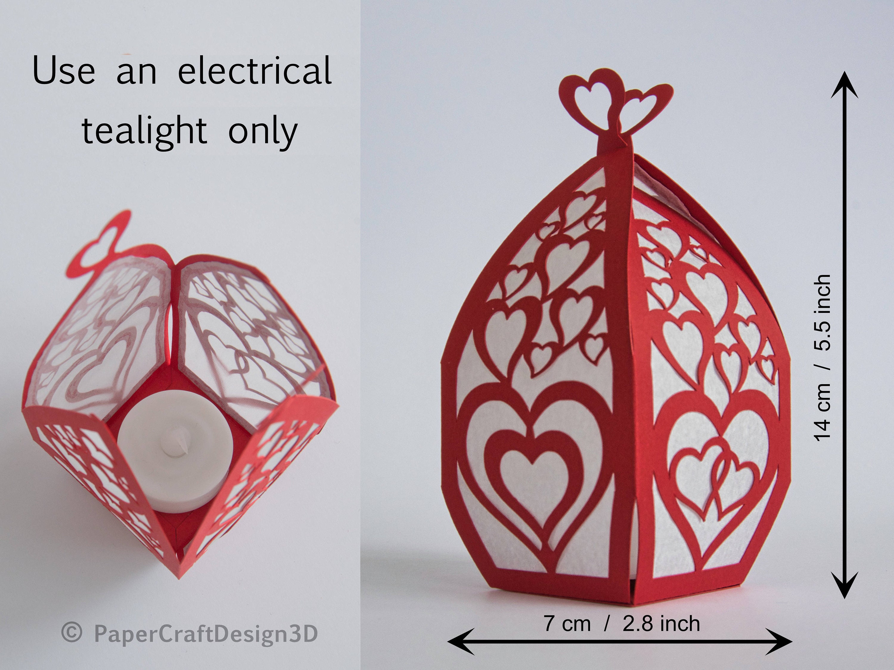 Lantern Paper Love Heart DIY SVG Cutting Plotter File - Etsy