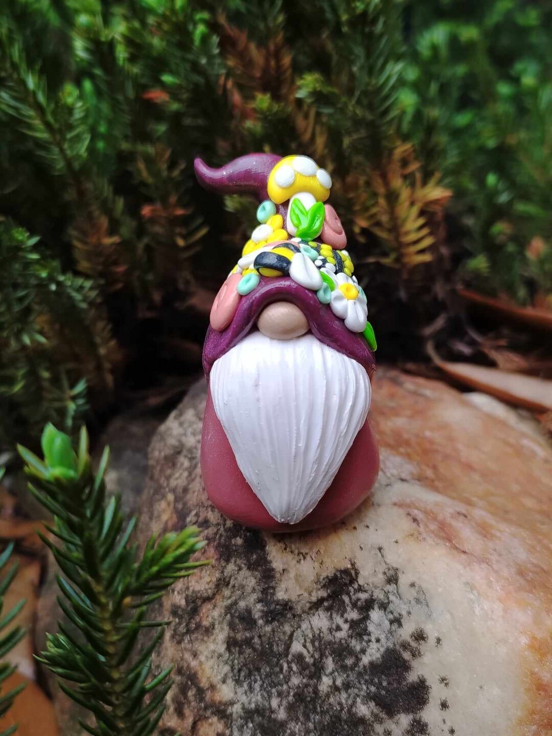Flower Gnomes, Butterfly, Cottagecore, Gnome With Flowers, Embroidery ...