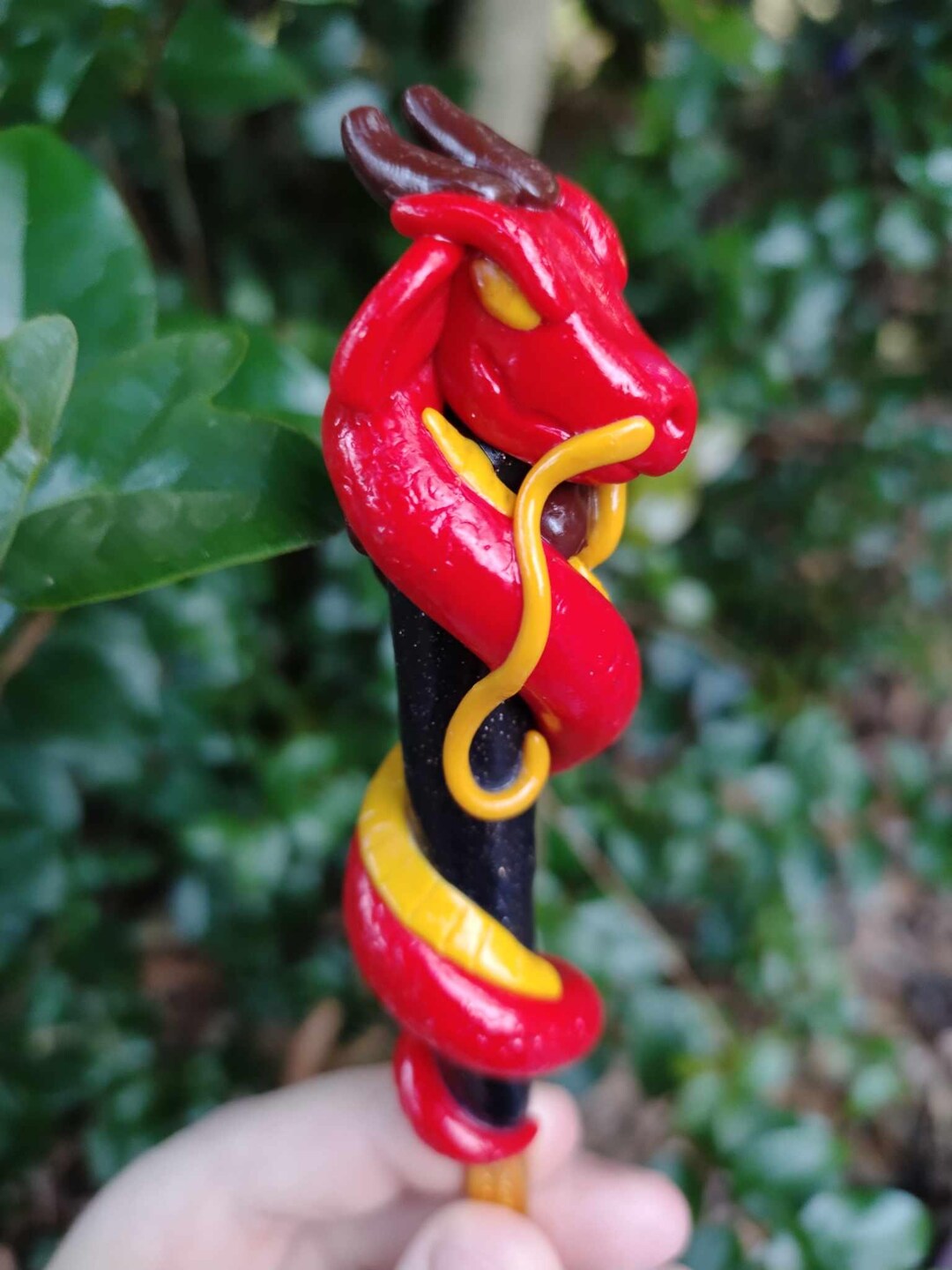 Dragon Crochet Hook, Polymer Clay Crochet Hook, Crochet Hook, Crochet ...