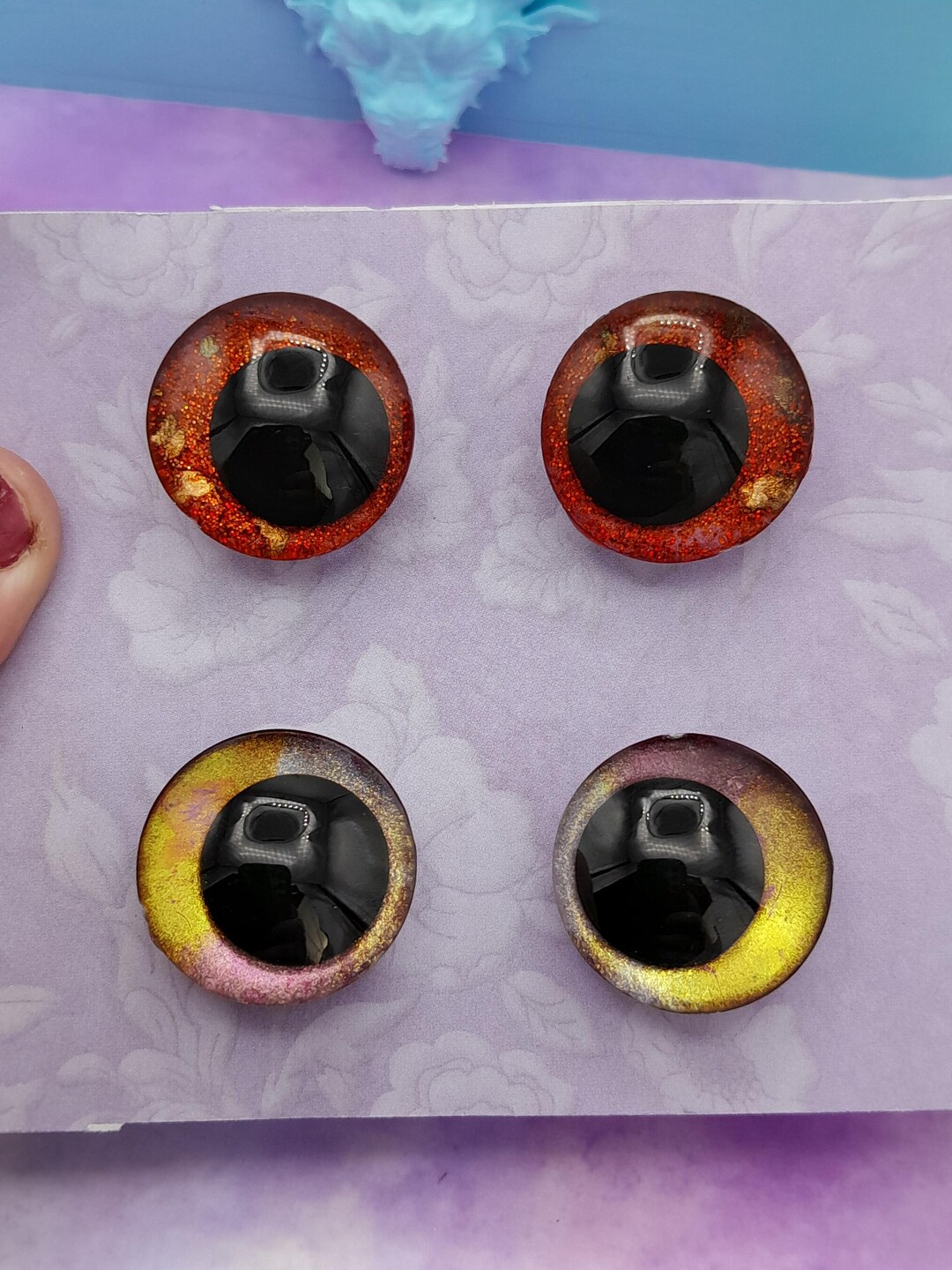 Safety Eyes, Sinker, Hand Painted Safety Eyes, Amigurumi, Crochet ...