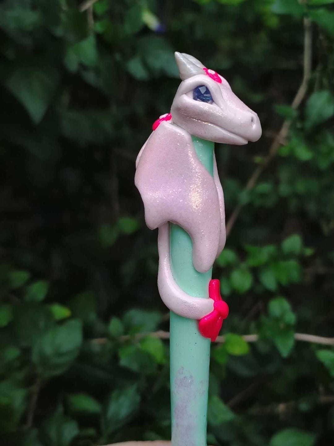 Dragon Crochet Hook, Wyvern Crochet Hook, Polymer Clay Crochet Hook ...