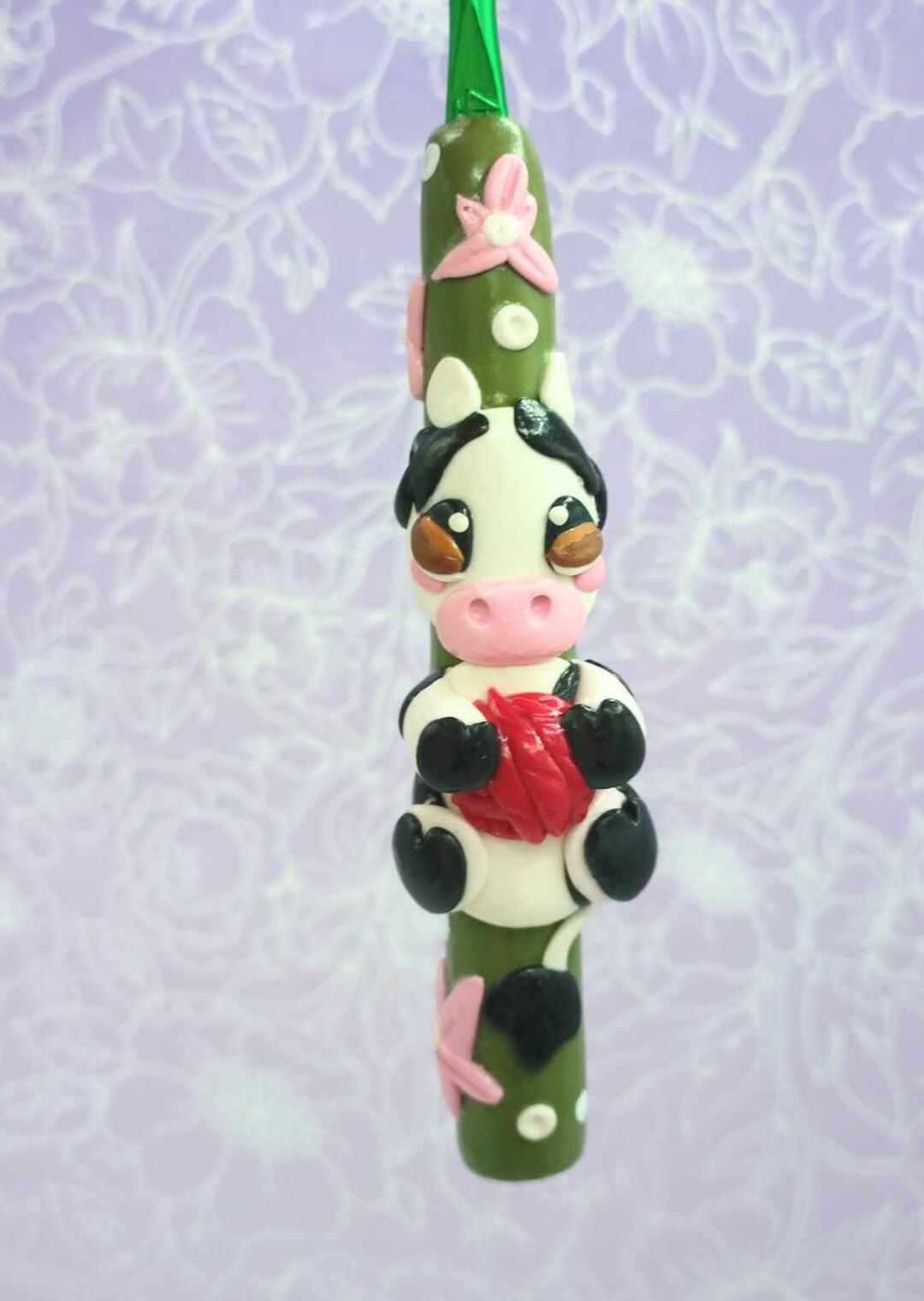 Cow Crochet Hook, Cow Print Crochet Hook, Cow, Crochet Cow, Polymer ...