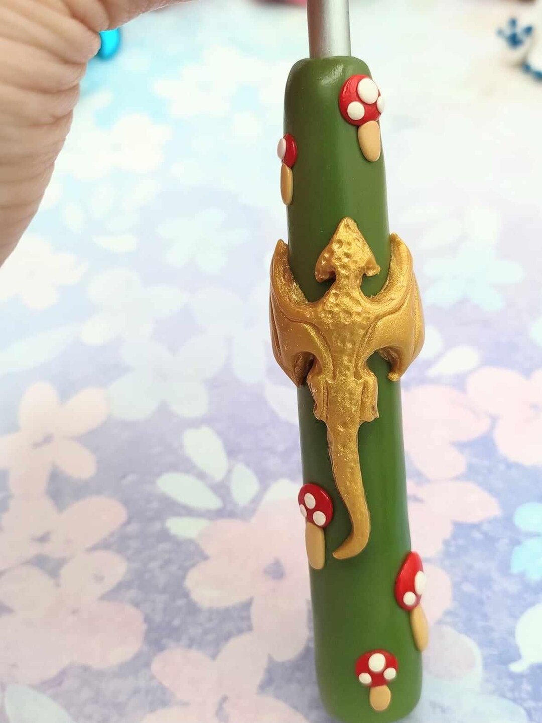 Dragon Crochet Hook, Polymer Clay Crochet Hook, Crochet Hook, Crochet ...