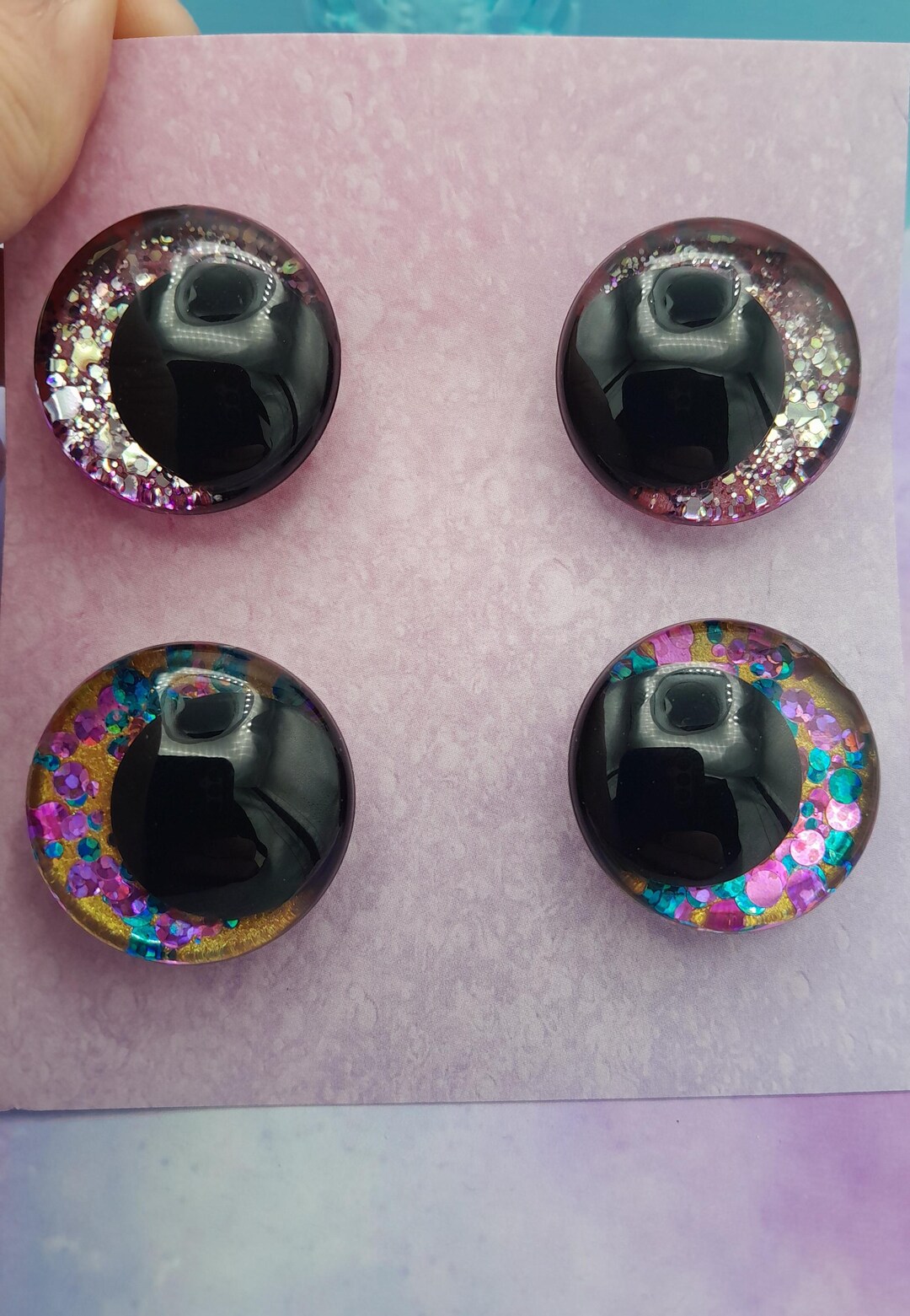 Safety Eyes, Sinker, Hand Painted Safety Eyes, Amigurumi, Crochet ...