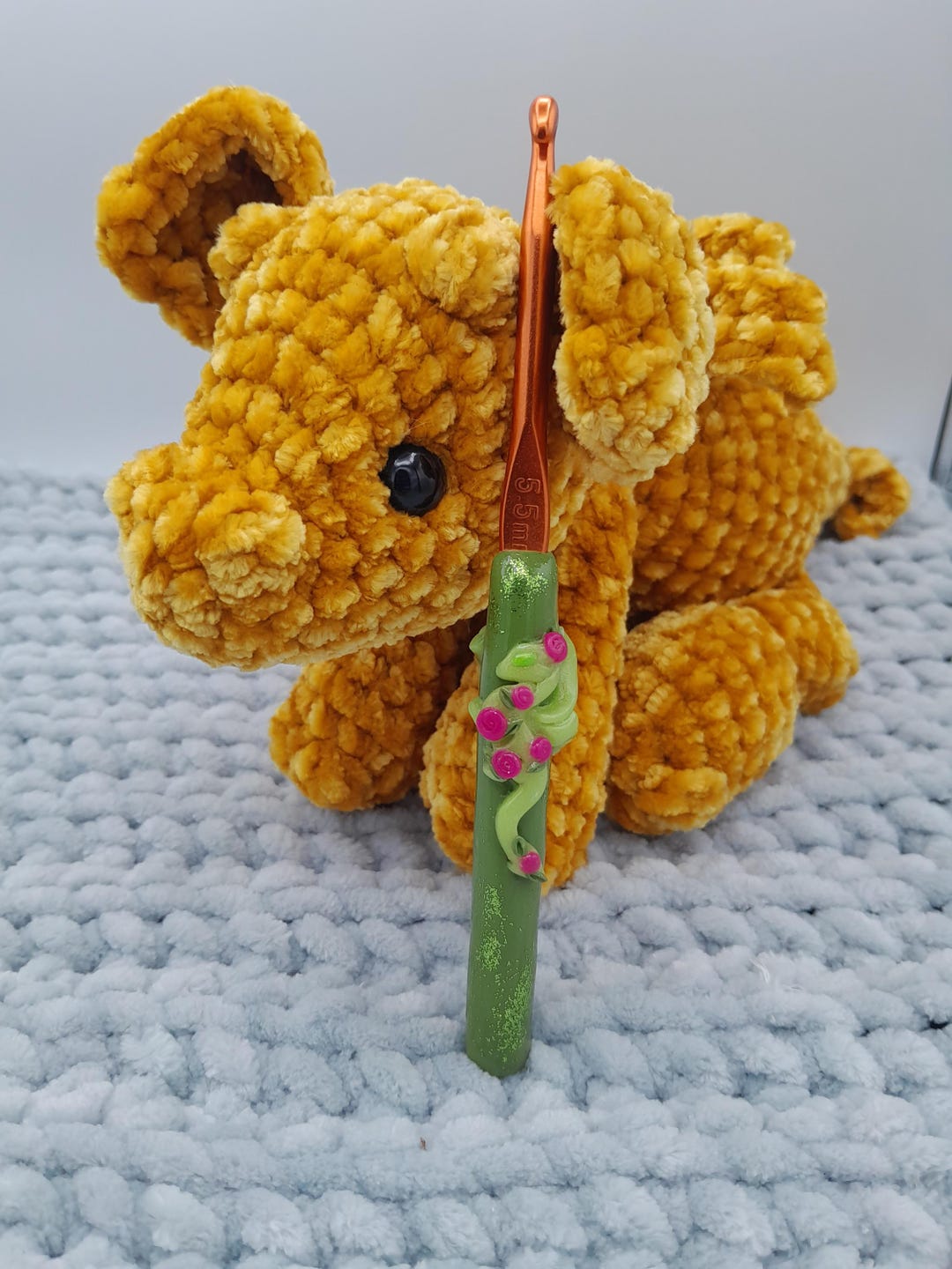 Dragon Crochet Hook, Polymer Clay Crochet Hook, Crochet Hook, Crochet ...