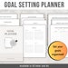 Goal Setting Planner, Daily Habit Tracker, Weekly and Monthly Goal ...