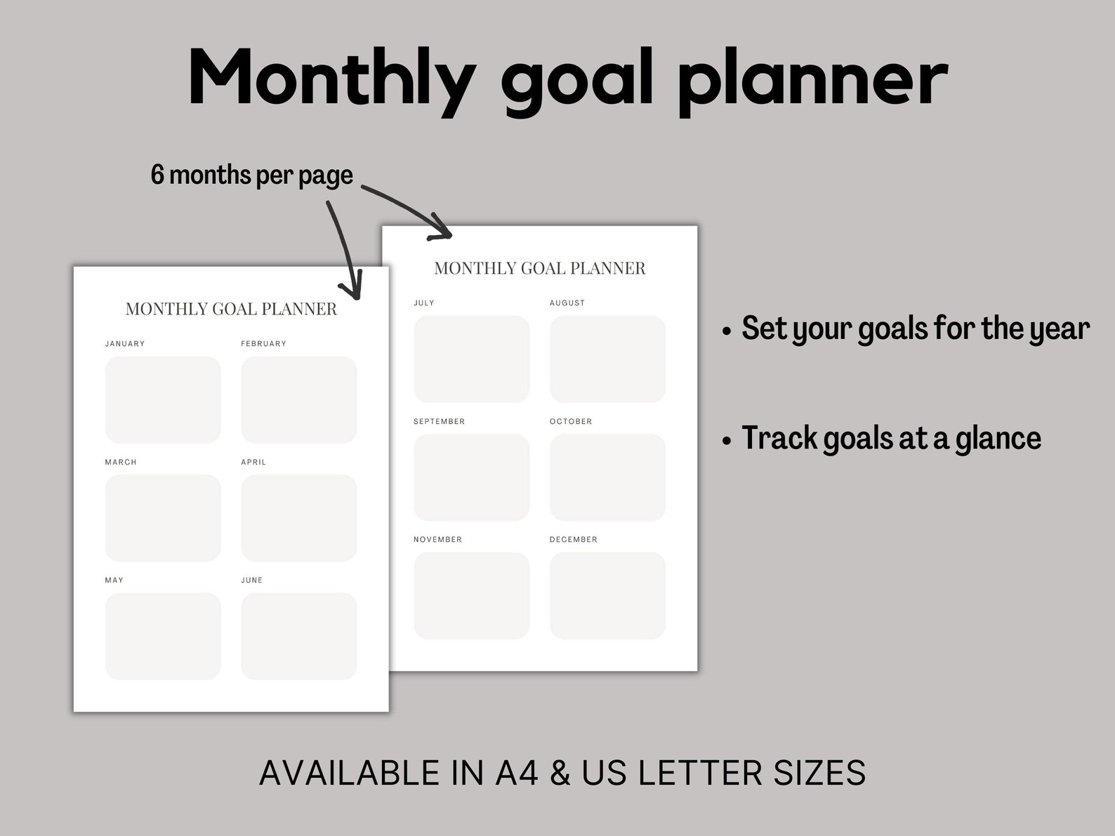 Goal Setting Planner Daily Habit Tracker Weekly and Monthly - Etsy