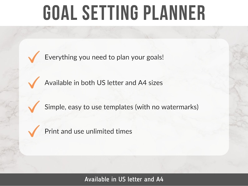 Goal Setting Planner, Daily Habit Tracker, Weekly and Monthly Goal ...