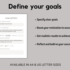 Goal Setting Planner Daily Habit Tracker Weekly and Monthly - Etsy