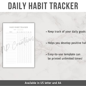 Goal Setting Planner, Daily Habit Tracker, Weekly and Monthly Goal ...