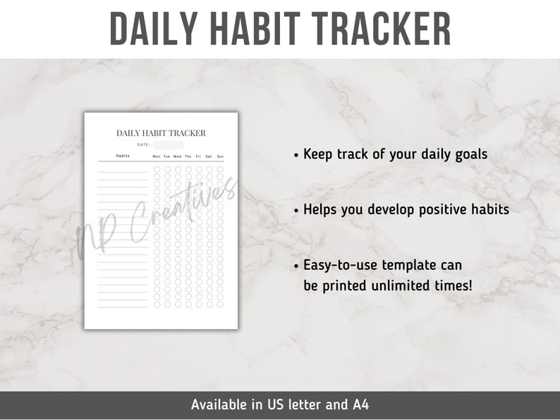 Goal Setting Planner, Daily Habit Tracker, Weekly and Monthly Goal ...