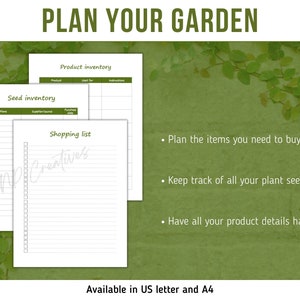 Garden Planner Printable, Gardening Journal, Plant Tracker, Garden ...