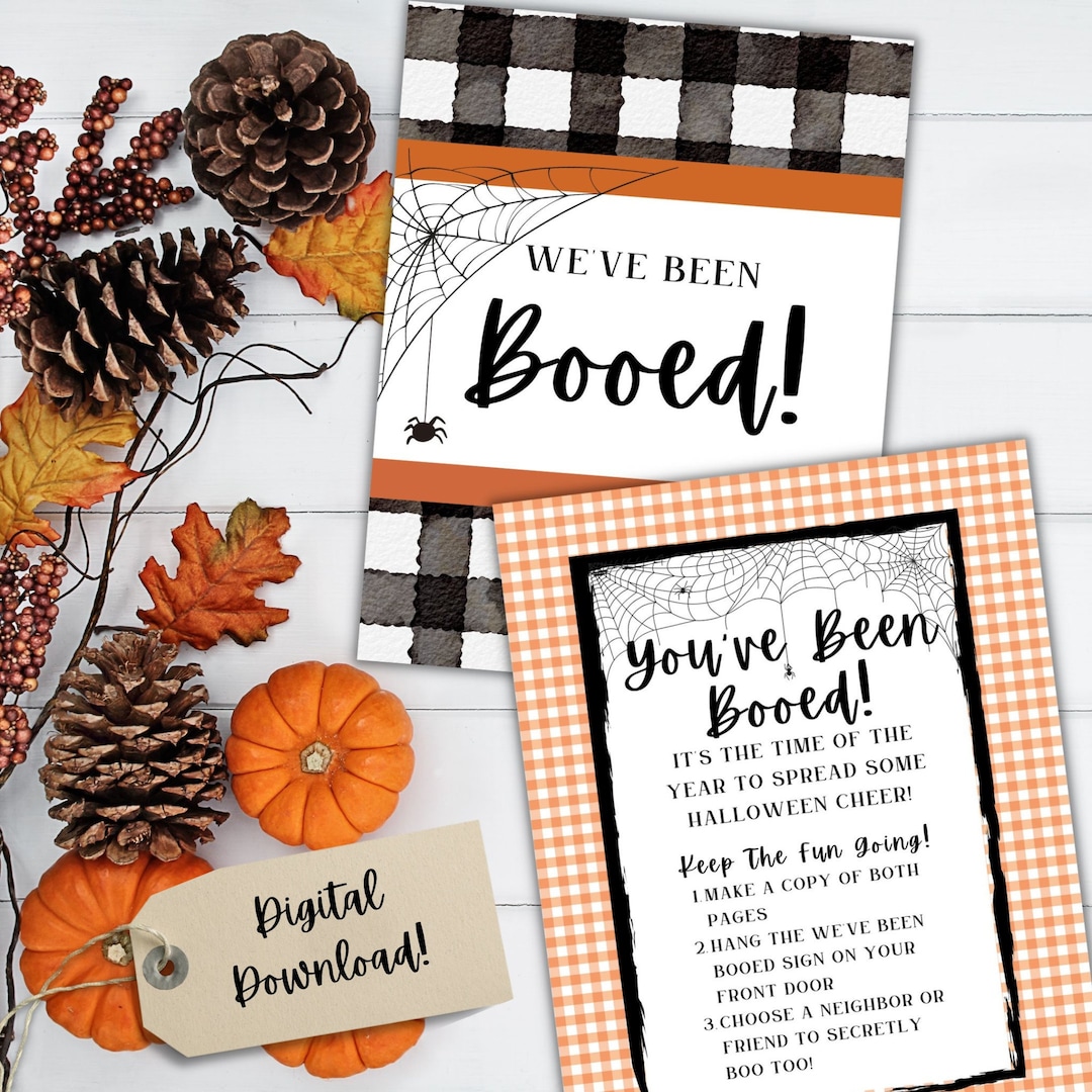 We've Been Booed-halloween Printable - Etsy