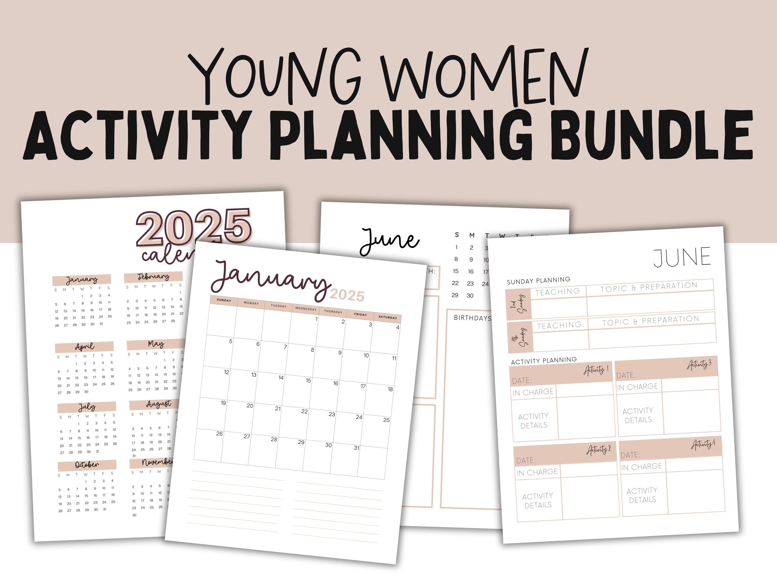 LDS Young Women Activity Planner, 2025 LDS Young Women, 2025 Youth ...
