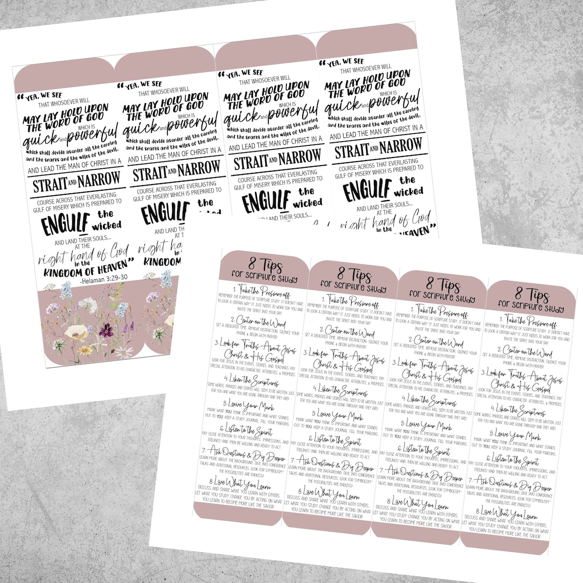 LDS Book of Mormon Bookmark, Scripture Study Handout, Helaman 3 ...