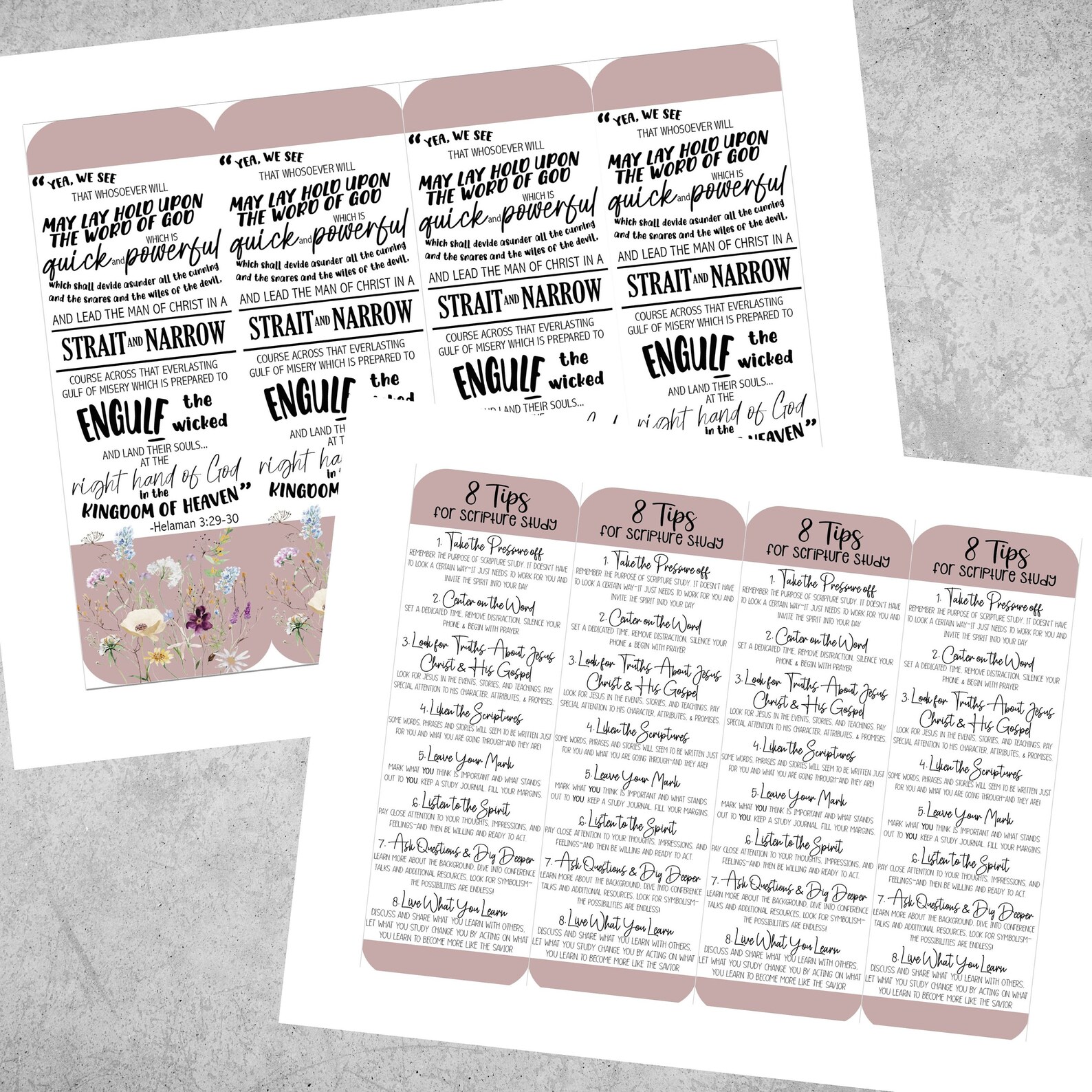 LDS Book of Mormon Bookmark, Scripture Study Handout, Helaman 3 ...