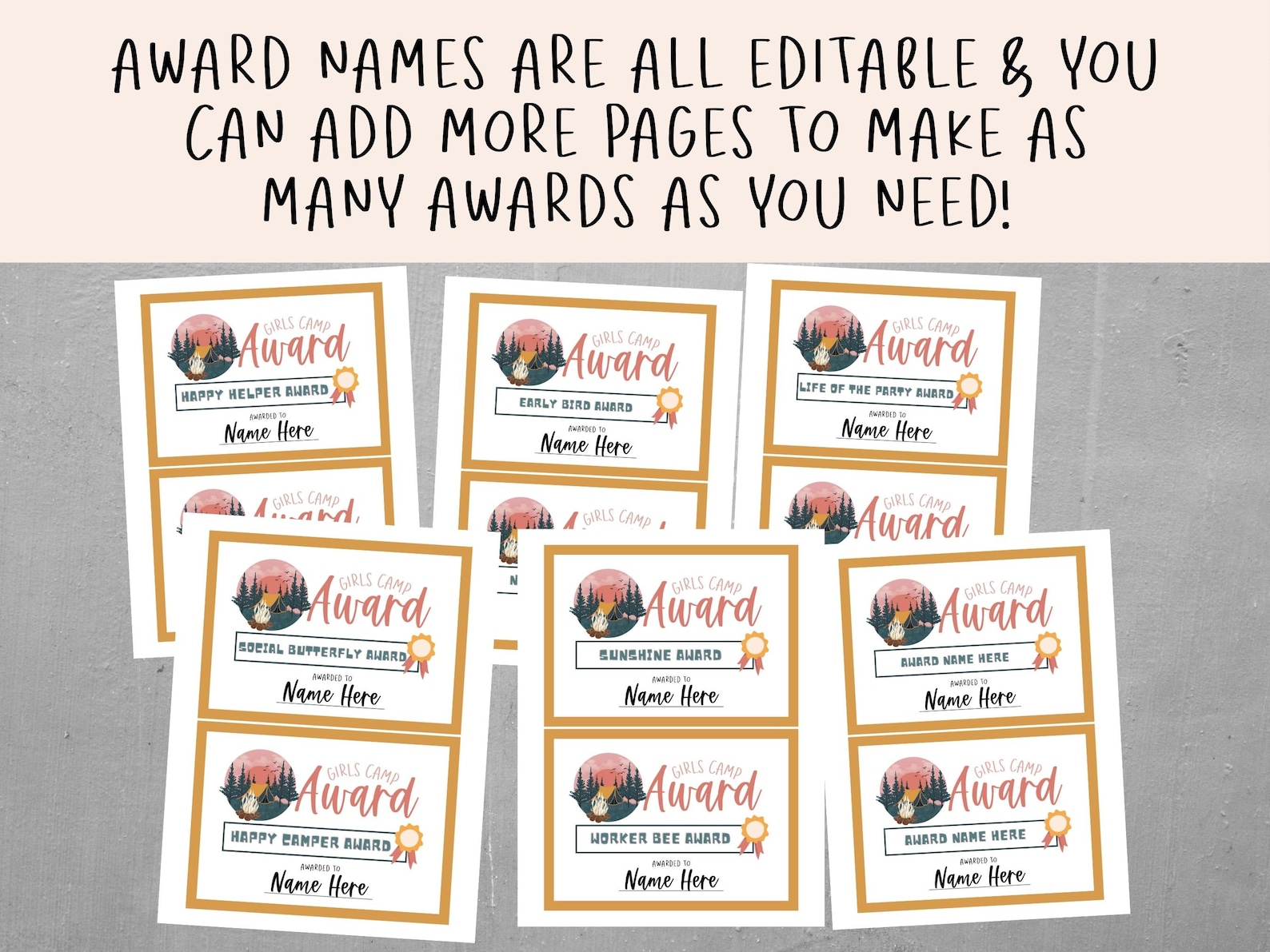 LDS Young Women, Girls Camp Awards, LDS Girls Camp, LDS Young Women ...