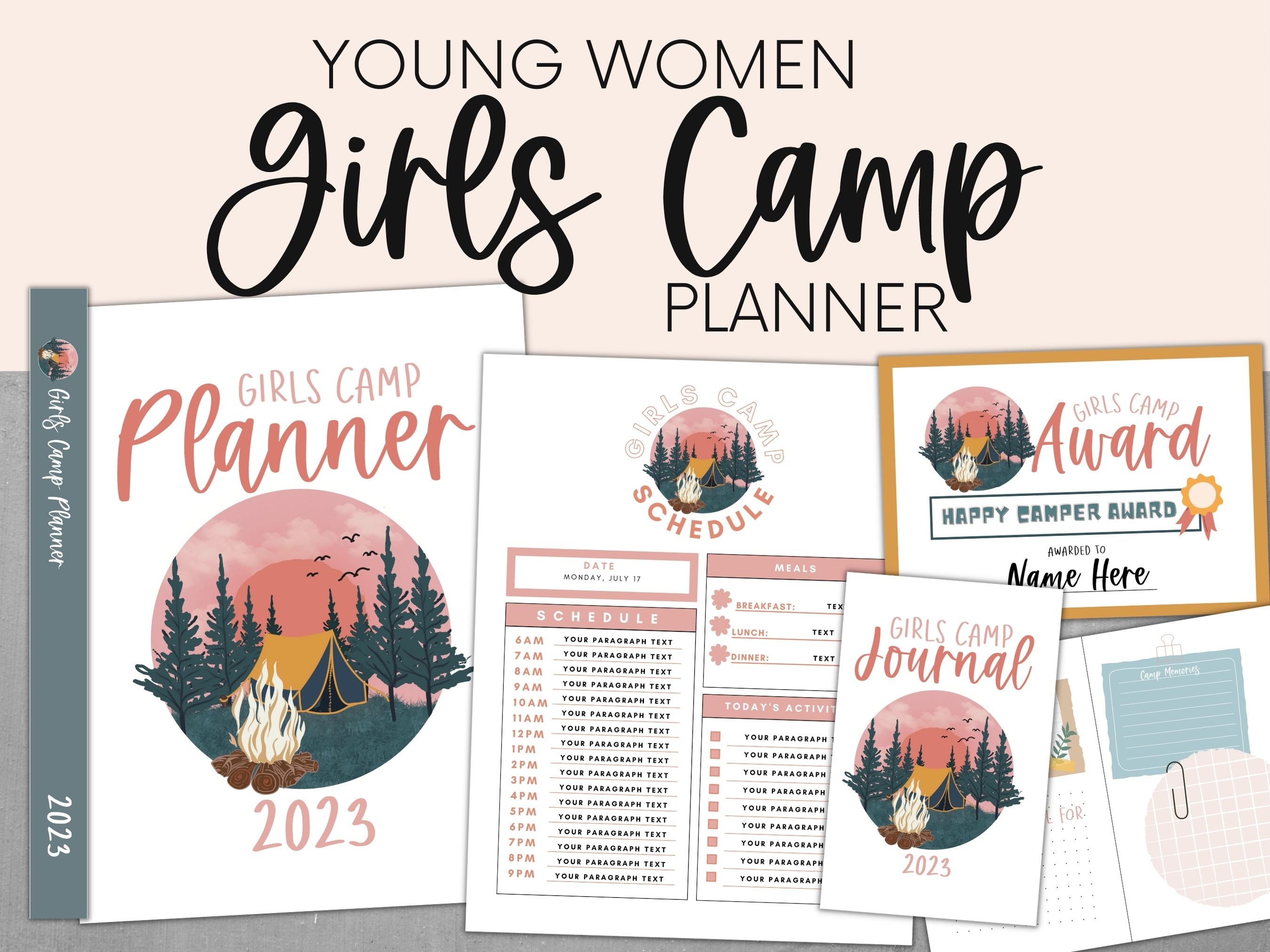 LDS Young Women, Girls Camp Planner, YW Binder, Young Women Planner ...