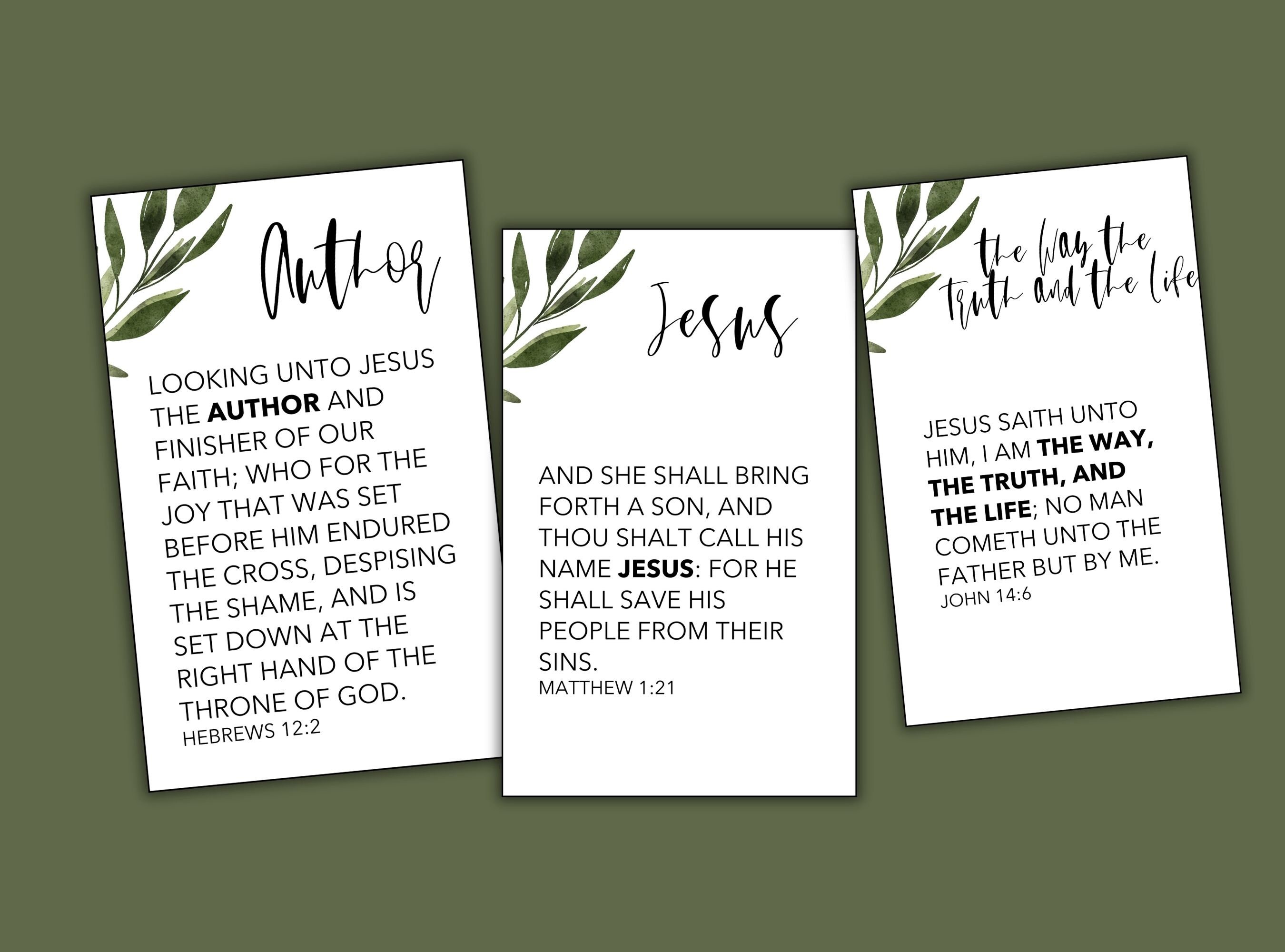 Easter Advent-30 Names of Christ Printable Cards - Etsy