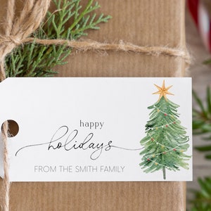 Editable Christmas Favor Cards, Printable Christmas Gift Tags ...