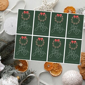 Editable Christmas Favor Cards, Printable Christmas Gift Tags ...