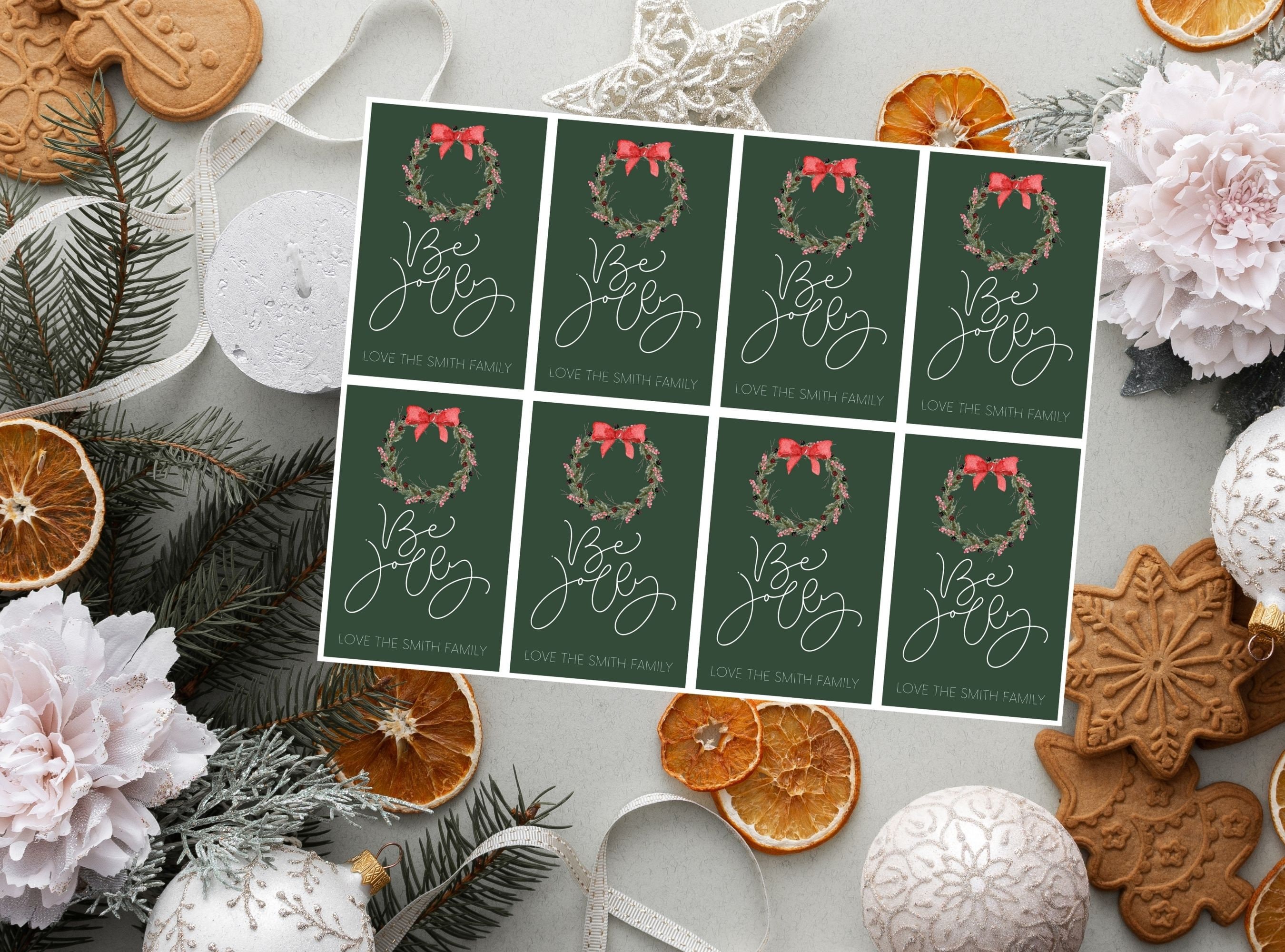 Editable Christmas Favor Cards, Printable Christmas Gift Tags ...
