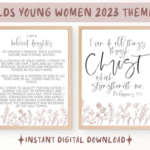 LDS 2023 Young Women Planner Printable I Can Do All Things - Etsy