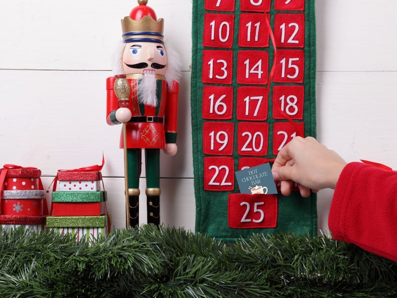 Christmas Advent Calendar Printable, Digital Christmas Advent Cards ...