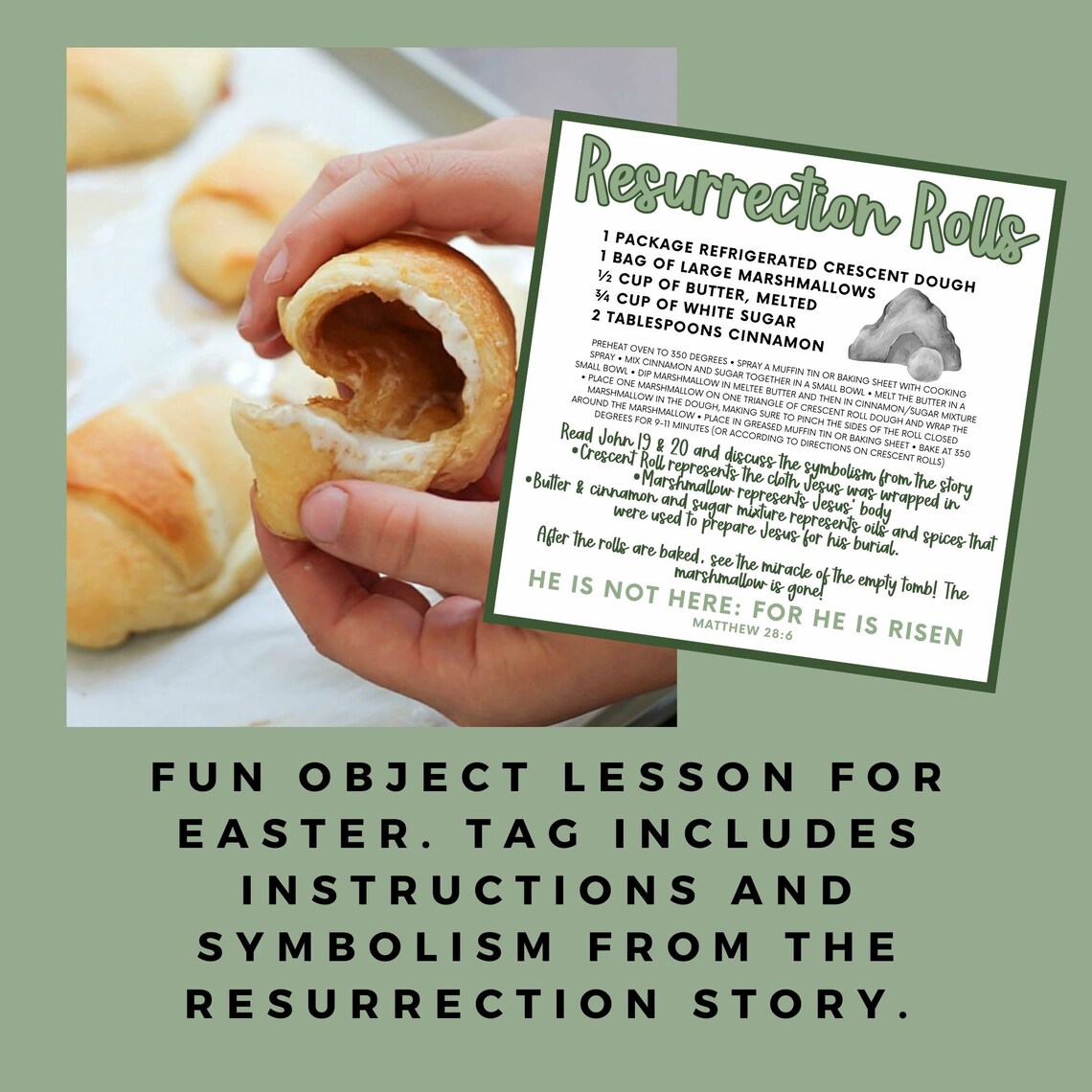 Resurrection Rolls, LDS Easter Handout, LDS Ministering Gift, LDS Young ...