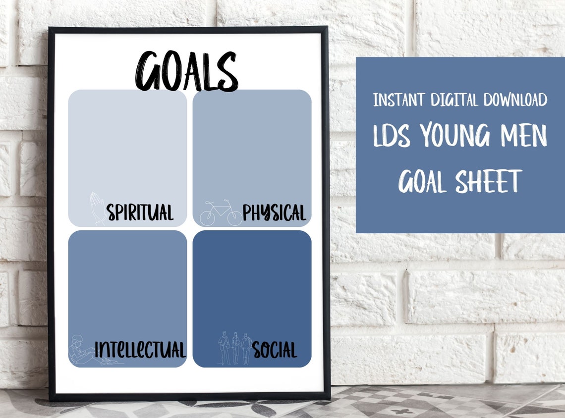 Youth Goal Sheet Printable, LDS Goal Sheet for Youth, Spiritual ...