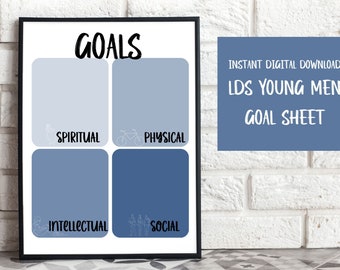 LDS Young Women Goal Sheet, Spiritual, Physical, Intellectual, Social ...