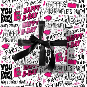 Rad Birthday Gift Wrapping Paper - Etsy