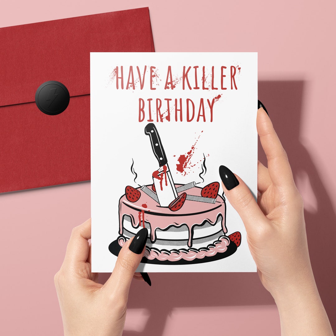 Birthday Card for True Crime Junkie, Killer Birthday Card, Horror Movie ...