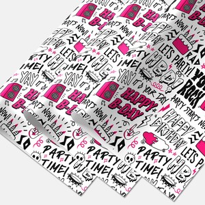 Rad Birthday Gift Wrapping Paper - Etsy