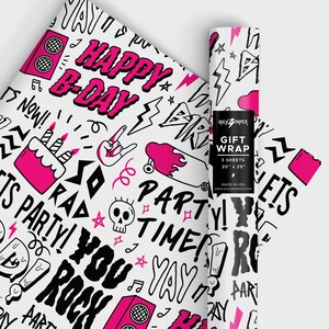 Rad Birthday Gift Wrapping Paper - Etsy