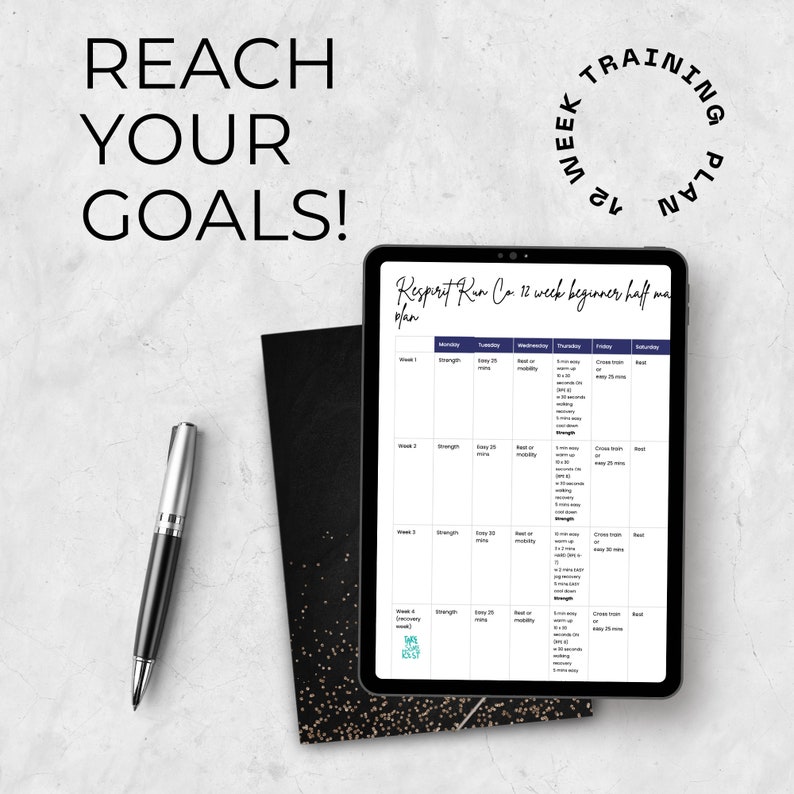 12-week Beginner Half Marathon Training Plan | Downloadable Running ...