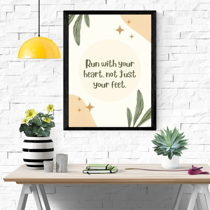 Inspirational Running Quote Printable | Digital Wall Art for Runners ...