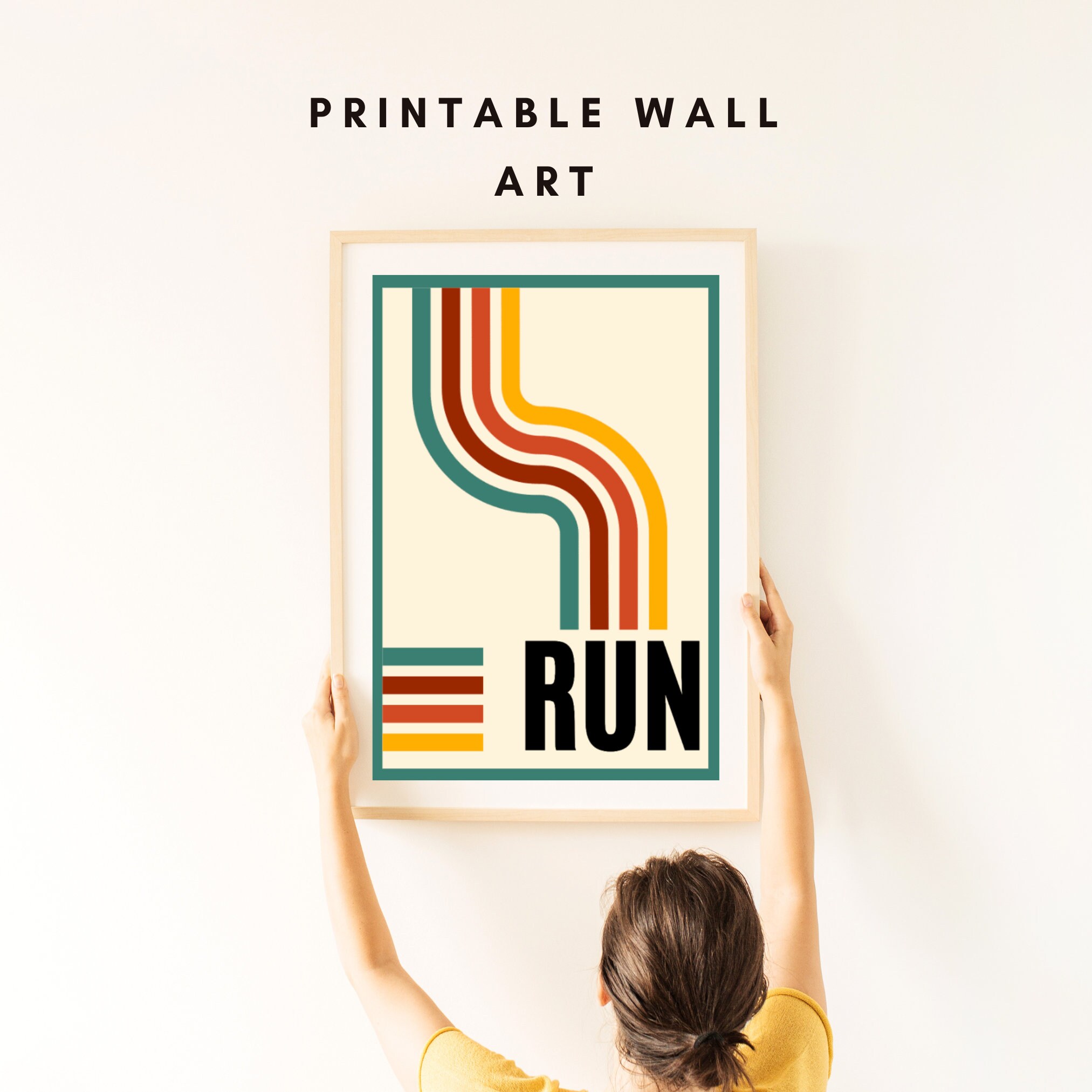 Inspirational Running Quote Printable Digital Wall Art for Runners Gym ...