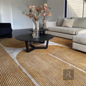 9X12 Hand Tufted Rug Handmade Top Quality Unique Area Rug in High Low ...