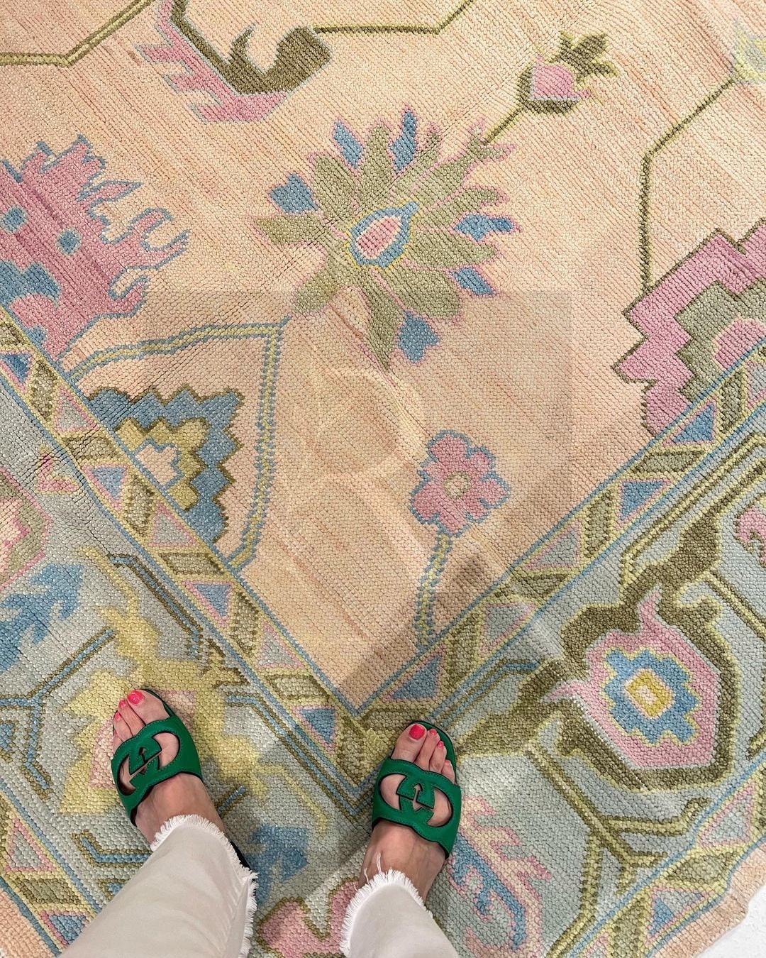 Oushak Rug 9x12, Turkish Large Oushak Area Rug in Hand Knotted for Your ...