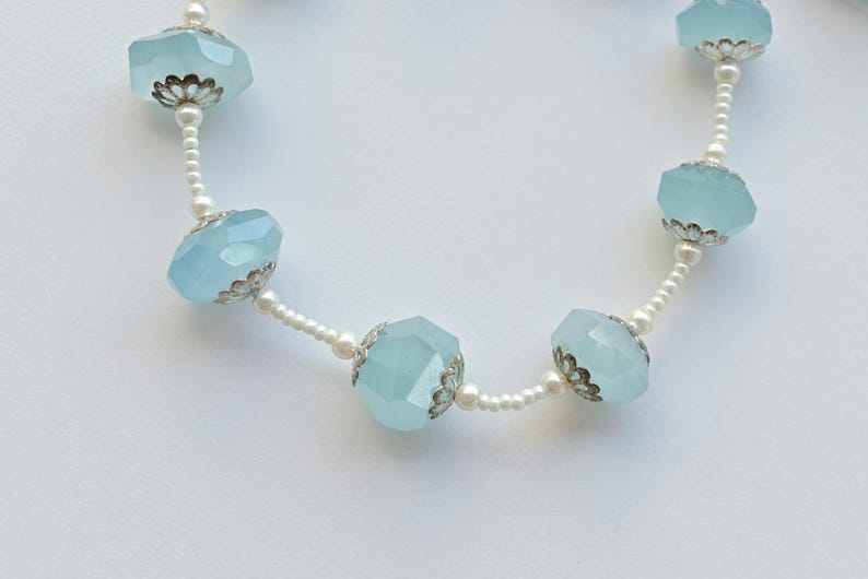 9 Pieces Aquamarine Tumble Cube Faceted Beads Natural Gemstone Strand ...