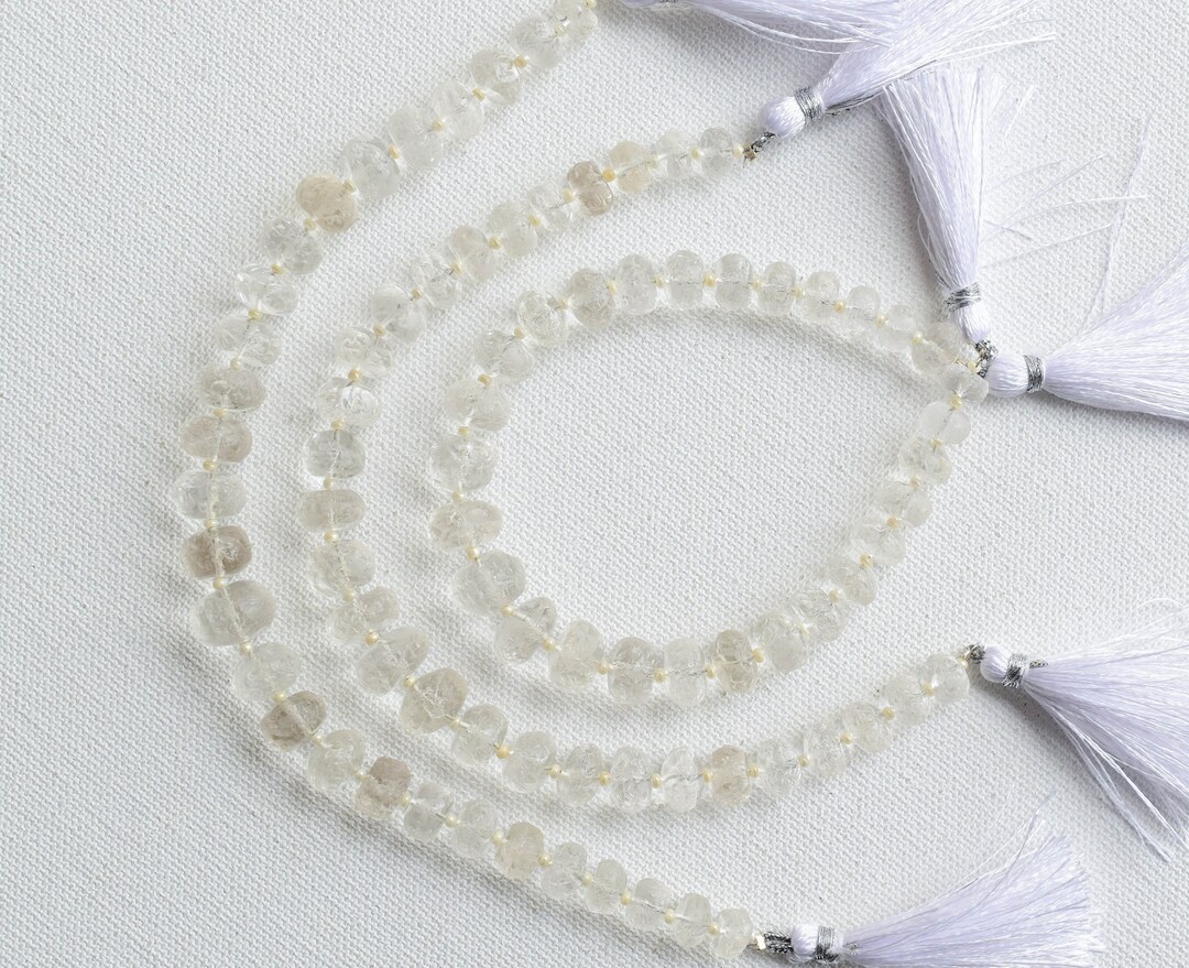 8 Inches Crystal Textured Tumble Beads Natural Gemstone Center Drill ...