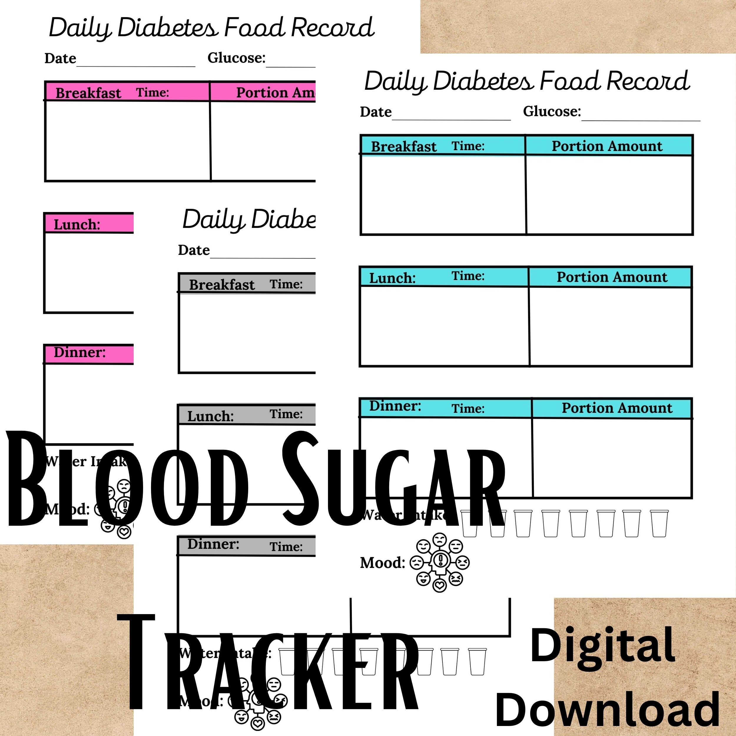 Blood Sugar Tracker Printables, Blood Sugar Tracker, Diabetes Log ...